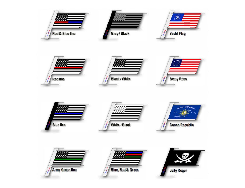 30" SuperSport Solid | Fast-Flag Metal Boat Flags